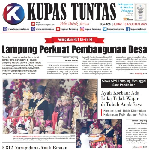 Kupas Tuntas - Surat Kabar Harian Kupas Tuntas Edisi Jumat, 18 Agustus 2023