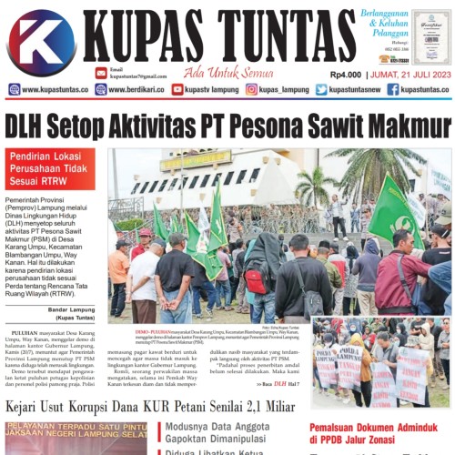 Kupas Tuntas - Surat Kabar Harian Kupas Tuntas Edisi Jumat, 21 Juli 2023