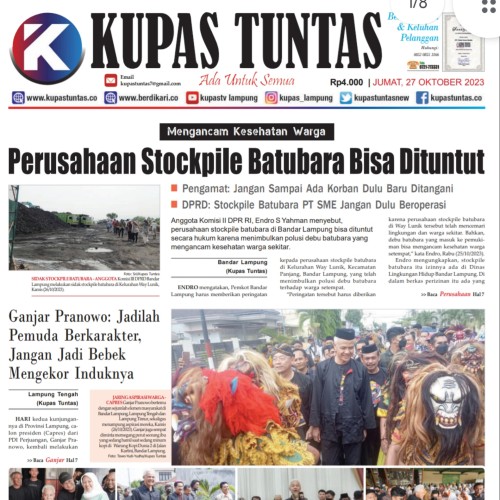 Kupas Tuntas - Surat Kabar Harian Kupas Tuntas Edisi Jumat, 27 Oktober 2023