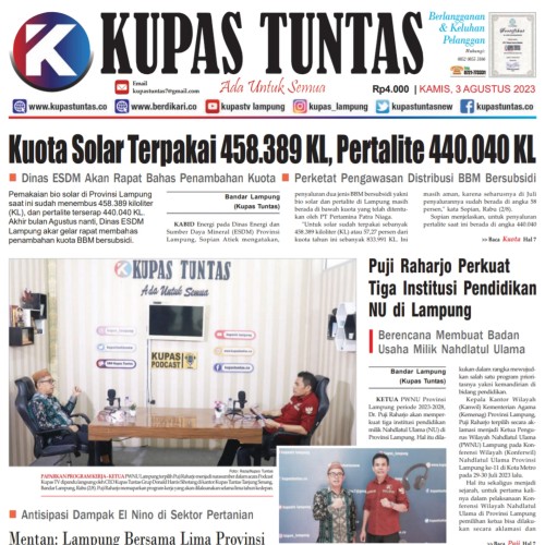 Kupas Tuntas - Surat Kabar Harian Kupas Tuntas Edisi Kamis, 03 Agustus 2023