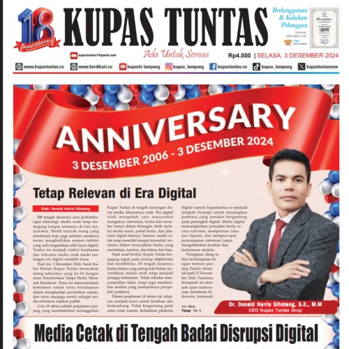 Kupas Tuntas - Surat Kabar Harian Kupas Tuntas Edisi Selasa, 03 Desember 2024