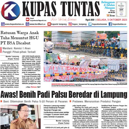 Kupas Tuntas - Surat Kabar Harian Kupas Tuntas Edisi Selasa, 03 Oktober 2023