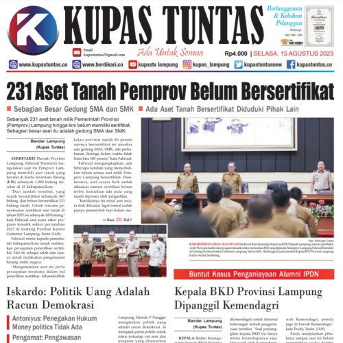 Kupas Tuntas - Surat Kabar Harian Kupas Tuntas Edisi Selasa, 15 Agustus 2023