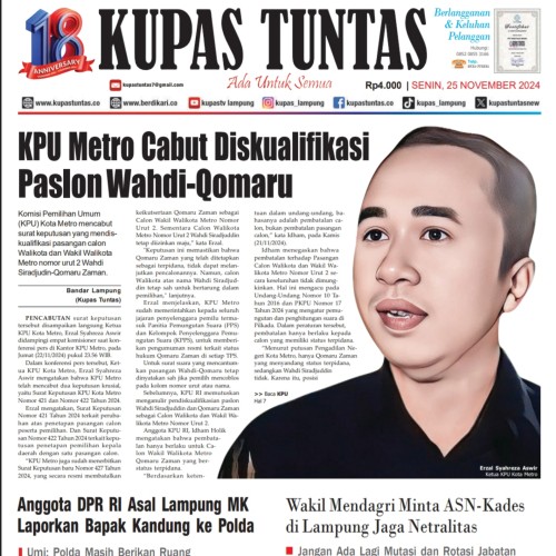 Kupas Tuntas - Surat Kabar Harian Kupas Tuntas Edisi Senin, 25 November 2024