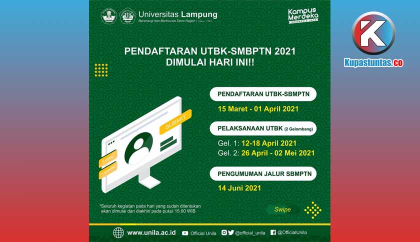 Kupas Tuntas - Hari Ini Pendaftaran UTBK-SBMPTN 2021 Dibuka, Kuota ... Kupas Tuntas - Hari Ini Pendaftaran UTBK-SBMPTN 2021 Dibuka, Kuota ...
