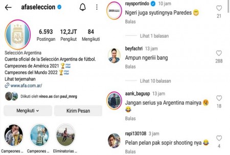 Kupas Tuntas - Komentar 'Kocak' Netizen Indonesia Melihat Latihan Timnas Argentina