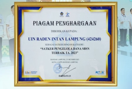 Kupas Tuntas - UIN Raden Intan Lampung Raih Penghargaan Satker Pengelola Dana SBSN Terbaik