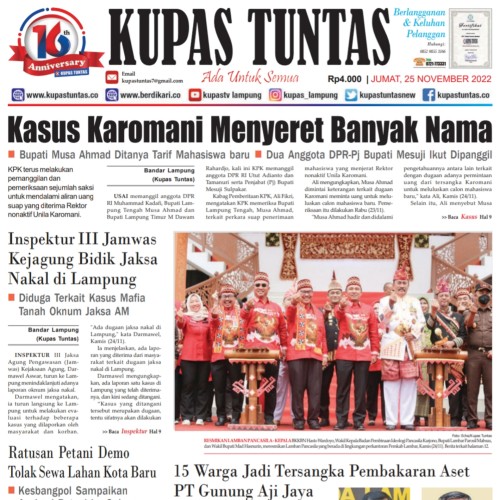 Kupas Tuntas - Surat Kabar Harian Kupas Tuntas Edisi Jumat, 25 November 2022