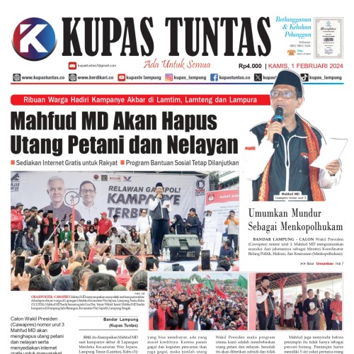 Kupas Tuntas - Surat Kabar Harian Kupas Tuntas Edisi Kamis, 01 Februari 2024