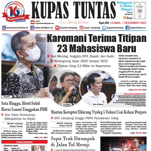 Kupas Tuntas - Surat Kabar Harian Kupas Tuntas Edisi Kamis, 1 Desember 2022