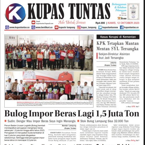 Kupas Tuntas - Surat Kabar Harian Kupas Tuntas Edisi Kamis, 12 Oktober 2023