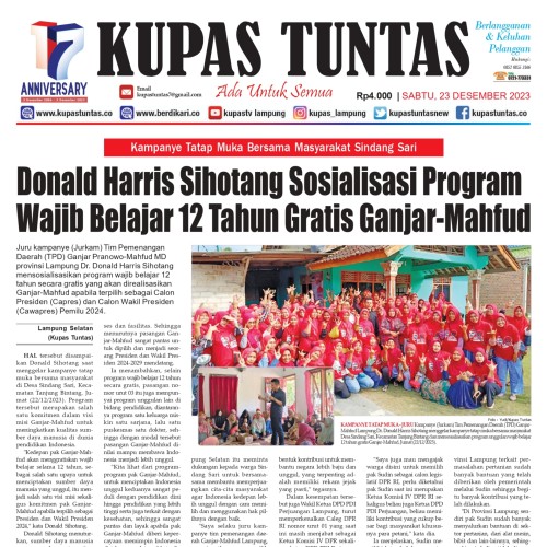 Kupas Tuntas - Surat Kabar Harian Kupas Tuntas Edisi Sabtu, 23 Desember 2023