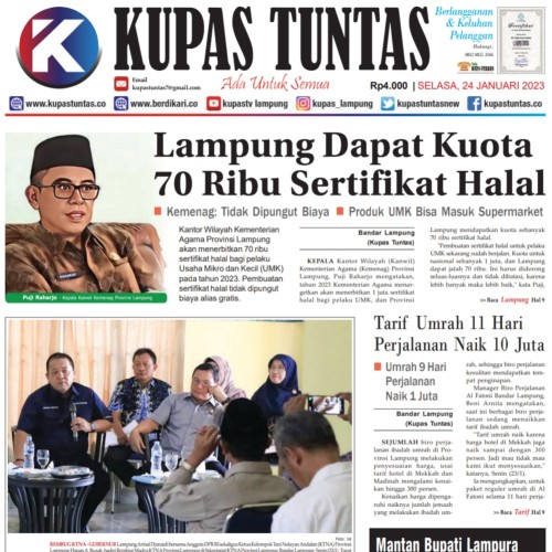 Kupas Tuntas - Surat Kabar Harian Kupas Tuntas Edisi Selasa, 24 Januari 2023
