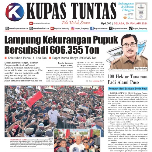 Kupas Tuntas - Surat Kabar Harian Kupas Tuntas Edisi Selasa, 30 Januari 2024