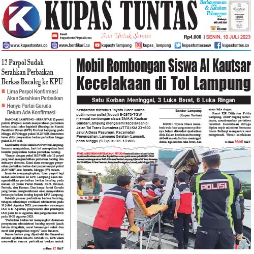 Kupas Tuntas - Surat Kabar Harian Kupas Tuntas Edisi Senin, 10 Juli 2023