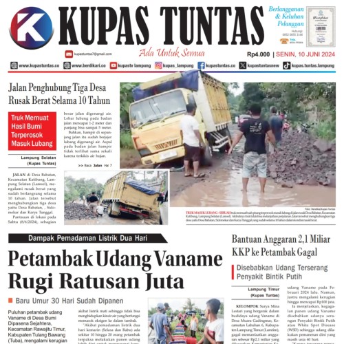 Kupas Tuntas - Surat Kabar Harian Kupas Tuntas Edisi Senin, 10 Juni 2024