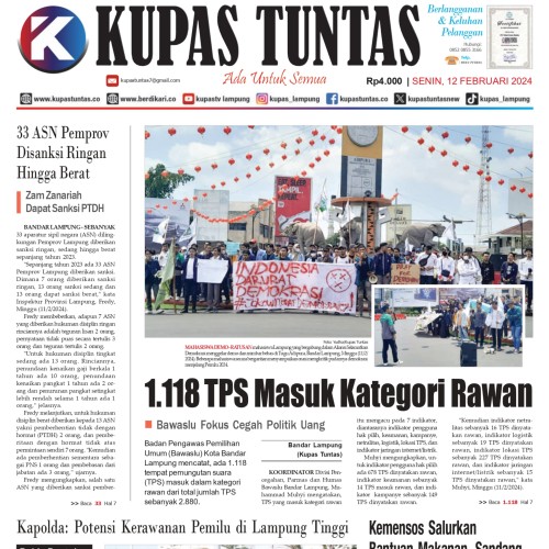 Kupas Tuntas - Surat Kabar Harian Kupas Tuntas Edisi Senin, 12 Februari 2024