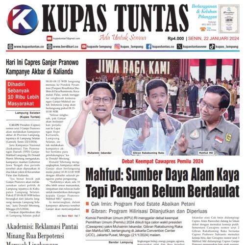 Kupas Tuntas - Surat Kabar Harian Kupas Tuntas Edisi Senin, 22 Januari 2024