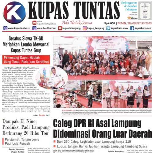Kupas Tuntas - Surat Kabar Harian Kupas Tuntas Edisi Senin, 28 Agustus 2023